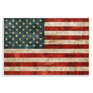 Stupell US American Flag Wood Textured Design Wood Wall Art - Bed Bath ...