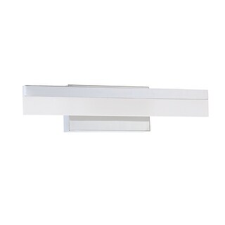 Strate Series White Acrylic Chrome Finish 18-inch LED Vanity Light - Bed Bath & Beyond - 15649795