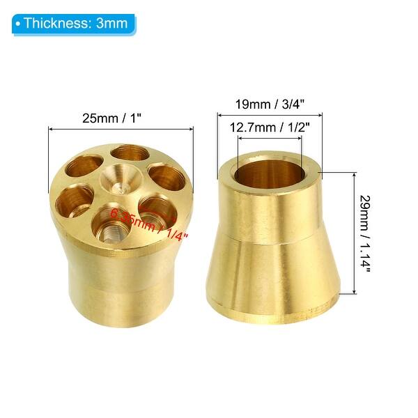 Brass Liquid Distributor, 1/2 x 1/4 Inch 6 Hole Copper Joints Liquid ...