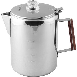 Coghlan's 12-Cup Stainless Steel Coffee Pot - Stainless Steel - Bed ...