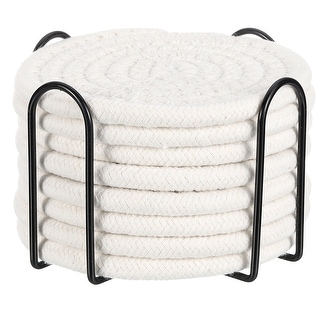 8 PCS 4.3" Thicken Heat Resistant Trivets with Holder - Bed Bath ...