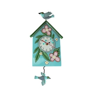 Allen Designs Blessed Nest Birdhouse And Birds Pendulum Wall Clock - 17 ...