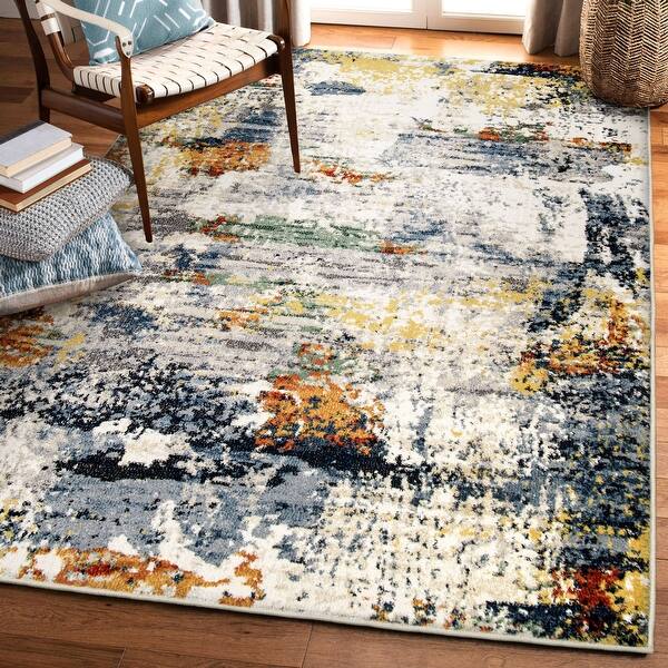 Orian Rugs Studio Wide Awake Multi Abstract Stain Resistant Area Rug ...
