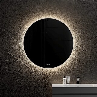Wall Mount Round Led Bathroom Mirror with Lights - Bed Bath & Beyond ...