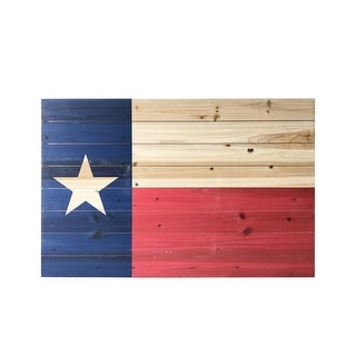 Bold Texas Flag Print Wood Plank Wall Art - Bed Bath & Beyond - 35437779