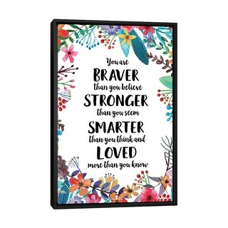 iCanvas "You Are Braver Than You Believe" by Eden Printables Framed ...