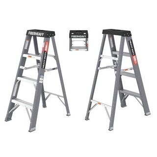 Fiberglass Step Ladder 4 steps 250lbs for Adults - Bed Bath & Beyond ...