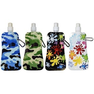 Water2Go BPA Free Foldable Water Bottle with Carabiner, Colors May Vary ...