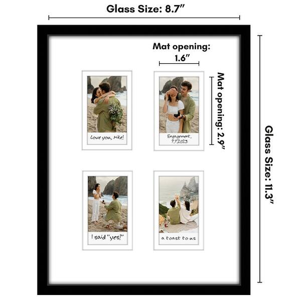 Americanflat Mini Instant Photo Frame with Double White Mat - Display 2 ...