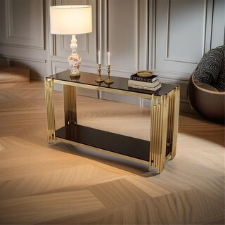 Modern Glass Console Table - Bed Bath & Beyond - 39904338
