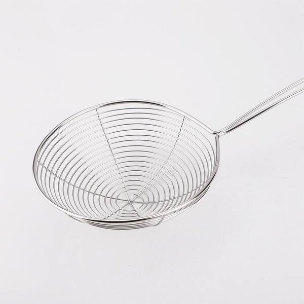 Home Kitchen Metal Wire Spiral Mesh Frying Skimmer Strainer Ladle 4.5 ...