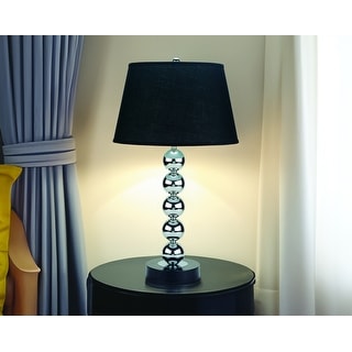 Modern Sleek Table Lamp Reflective Spheres Catch the Eye 1pc Black ...