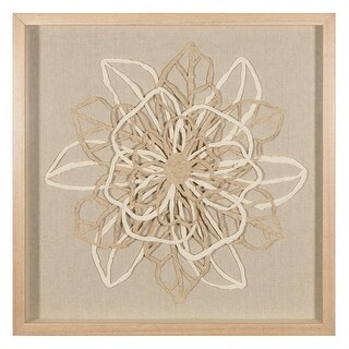 HUJI Paper Mache String Flower Shadow Box Wall Decor Wall Art For ...