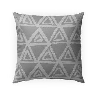TRIANGULAR MIST GREY Indoor-Outdoor Pillow By Kavka Designs - Bed Bath ...