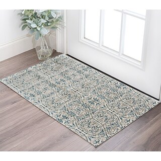 Stylish Rectangle Area Rug with Abstract Design - 48' X '26' X '0.41 ...