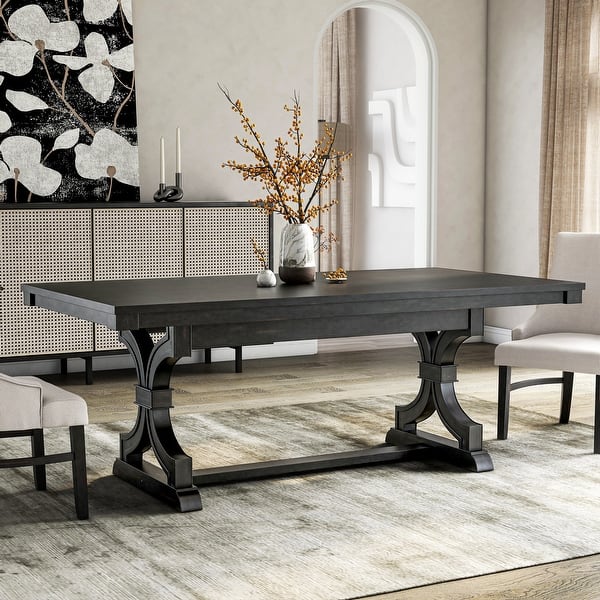 dark rustic dining table