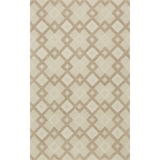 2' x 7' Ivory Diamond Tiles Wool Runner Rug - 3'6" - Bed Bath & Beyond ...