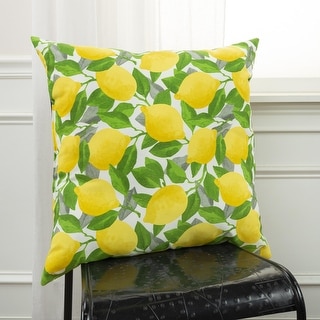 Yellow Lemons Polyester Indoor/Outdoor Throw Pillow - Bed Bath & Beyond ...
