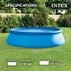 Intex 15' x 48" Inflatable Easy Set Above Ground Swimming Pool w ...