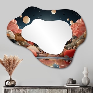 Sublime Moonlight Fantasies - Irregular Abstract Landscapes Wall Mirror ...