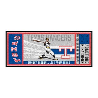 MLB - Texas Rangers Retro Collection Ticket Runner Rug - 30in. x 72in ...