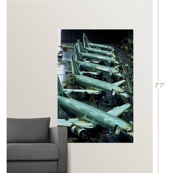 "Aircraft production, Boeing 737 passenger aircraft" Poster Print ...