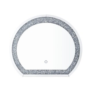 ACME Noralie Wall Décor in LED, Mirrored & Faux Diamonds - Bed Bath ...