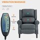 HOMCOM Wingback Heated Vibrating Massage Chair,Accent Sofa Upholstered ...
