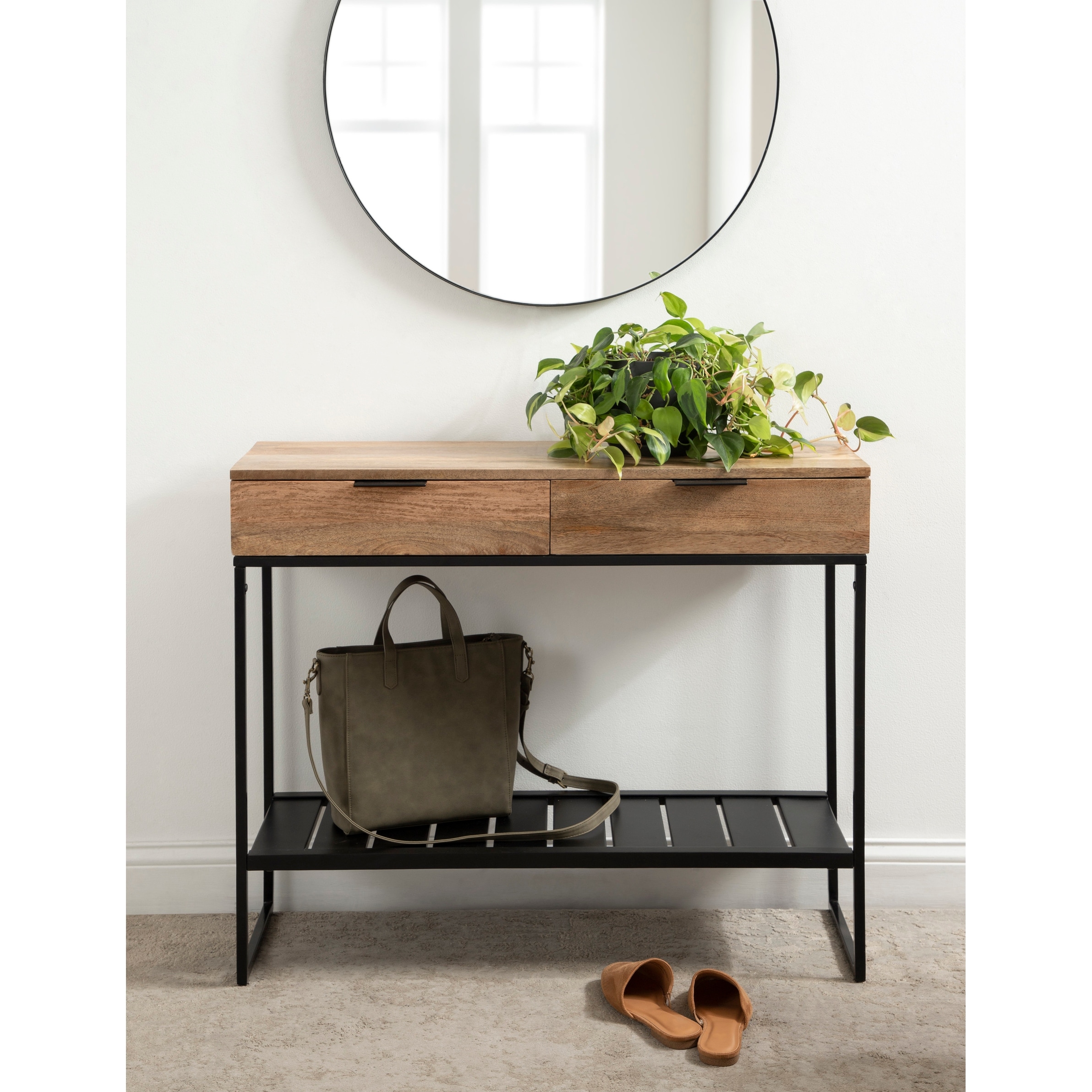 Kate and Laurel Malone Wood and Metal Console Table - Bed Bath & Beyond - 37911121