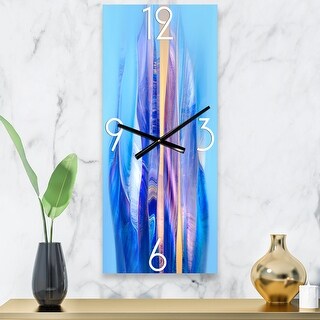 Designart 'Colorful Twisted Wavy Shape In Motion I' Modern Large Wall ...