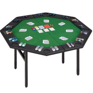 AVAWING 8 Players Foldable Poker Table Octagon Game Table - Bed Bath ...