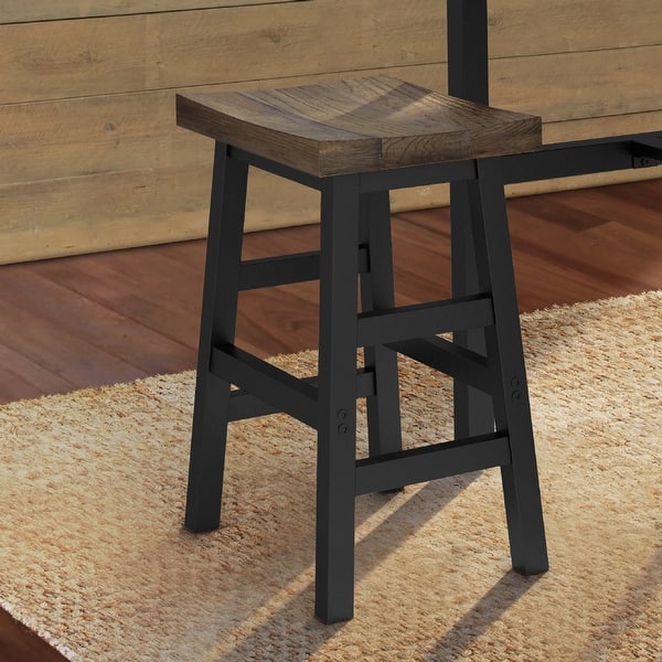Carbon Loft Lawrence Reclaimed Wood and Metal Counter Stool - Bed Bath ...