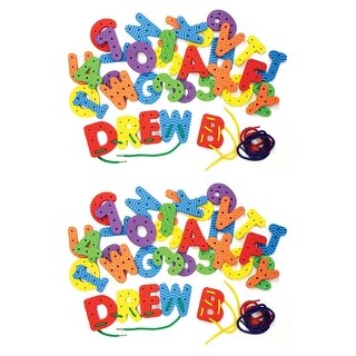 Lacing Letters & Numbers, Assorted Colors, 2-3/4", 36 Pieces Per Pack ...