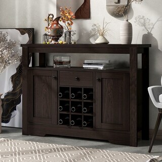 Sideboard Wine Storage Cabinet with Tabletop and Bar Wine Compartments ...
