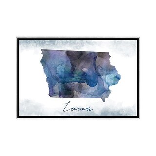iCanvas "Iowa State Bluish" by WallDecorAddict Framed - Bed Bath ...