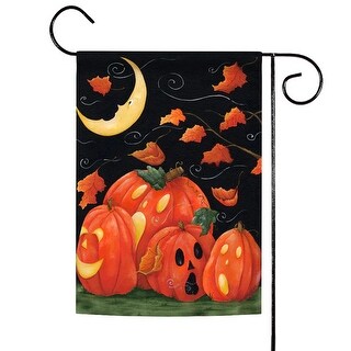 Jack-O-Lantern Scary Night Halloween Outdoor Garden Flags 18" x 12.5 ...