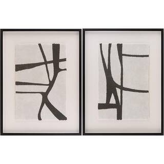 Livabliss Antonym Modern Framed Art Set of 2 - Bed Bath & Beyond - 43970097