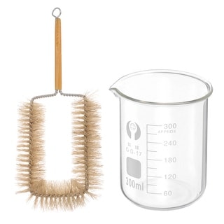 300ml Low Form Glass Beaker with Brush, 3.3 Glass Graduated Measuring ...