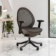 Executive Office Chair, Taupe With 3D Padded Arms And Height Adjustable ...
