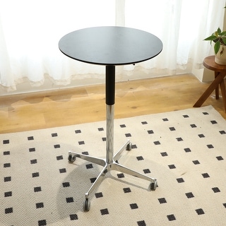 Movable Adjustable Bar Table Pub Table 360 Swivel Counter Bar Height ...