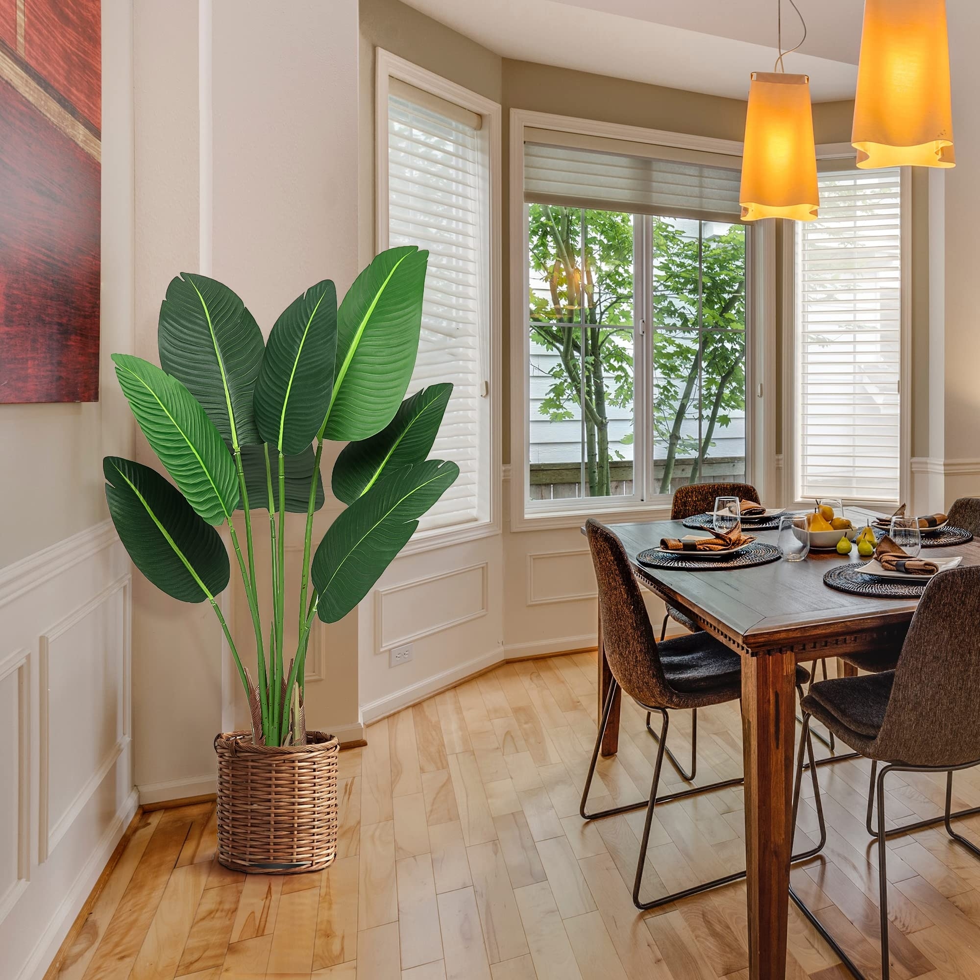 corner artificial plants