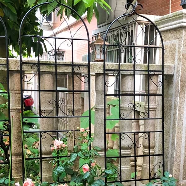 2 Pack Metal Black Garden Trellis for Climbing Plants - Bed Bath ...