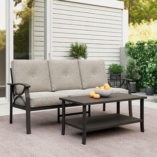 Outdoor Patio Furniture Set, Outdoor Metal Sectional Furniture with ...