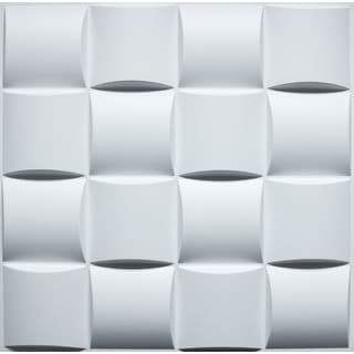 Dundee Deco White Checkered PVC 3D Wall Panels, Decorative Wall ...