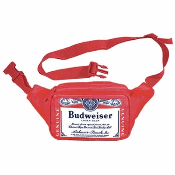 Budweiser Insulated Fanny Pack Cooler for Beer and Beverages - Red ...