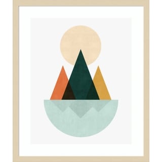 Geometric landscape by Vitor Costa Wood Framed Wall Art Print - Svelte ...