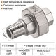 2Pcs Pipe Fitting Union PT1/4 Male x G1/4 Female Thread Hex Head ...