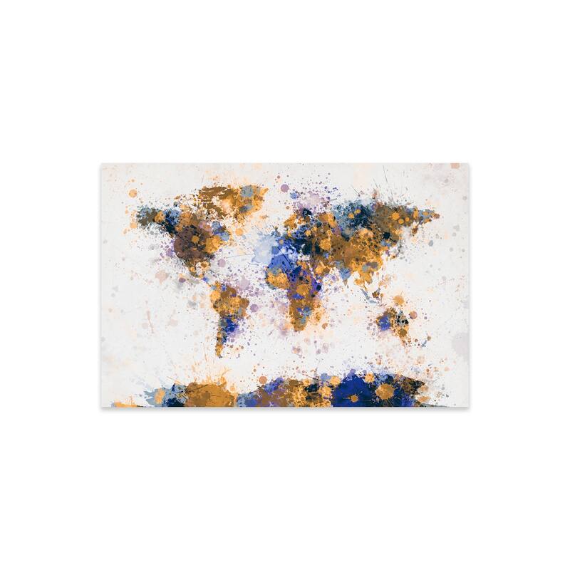 World Map Paint Drops IV Print On Acrylic Glass by Michael Tompsett ...