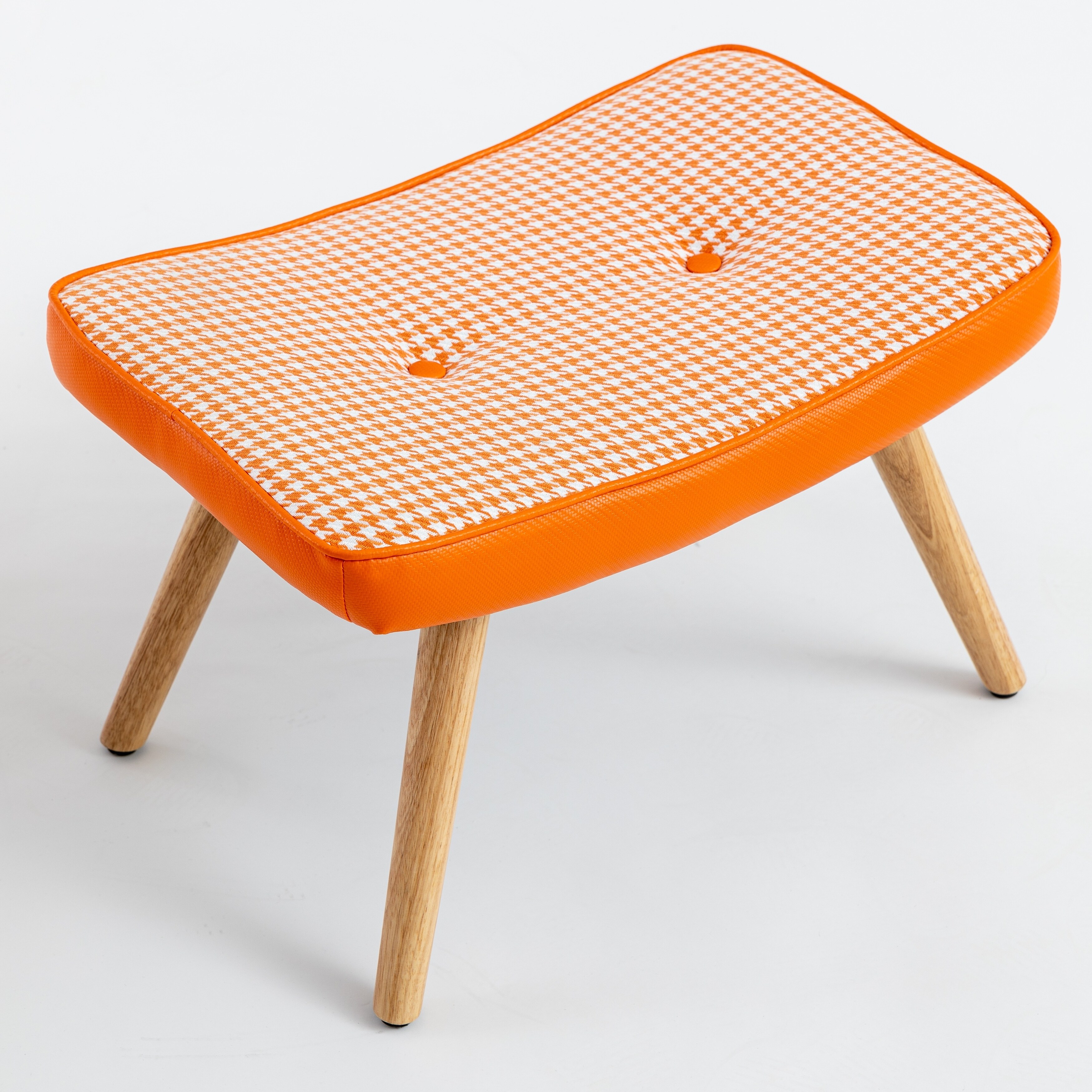 Wooden Step Ottoman Square Cushion Foot Stool Small Stool with Non Slip Pad Wood Stool Bed Bath Beyond 42059078