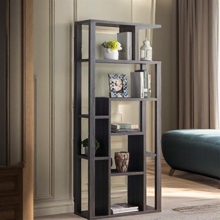 Multi Level Shelves Bookcase-Distressed Grey - N/A - Bed Bath & Beyond ...